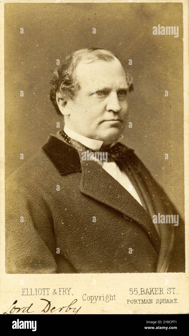 Lord Edward Henry Stanley by Elliott & Fry, circa 1865 Stock Photo - Alamy