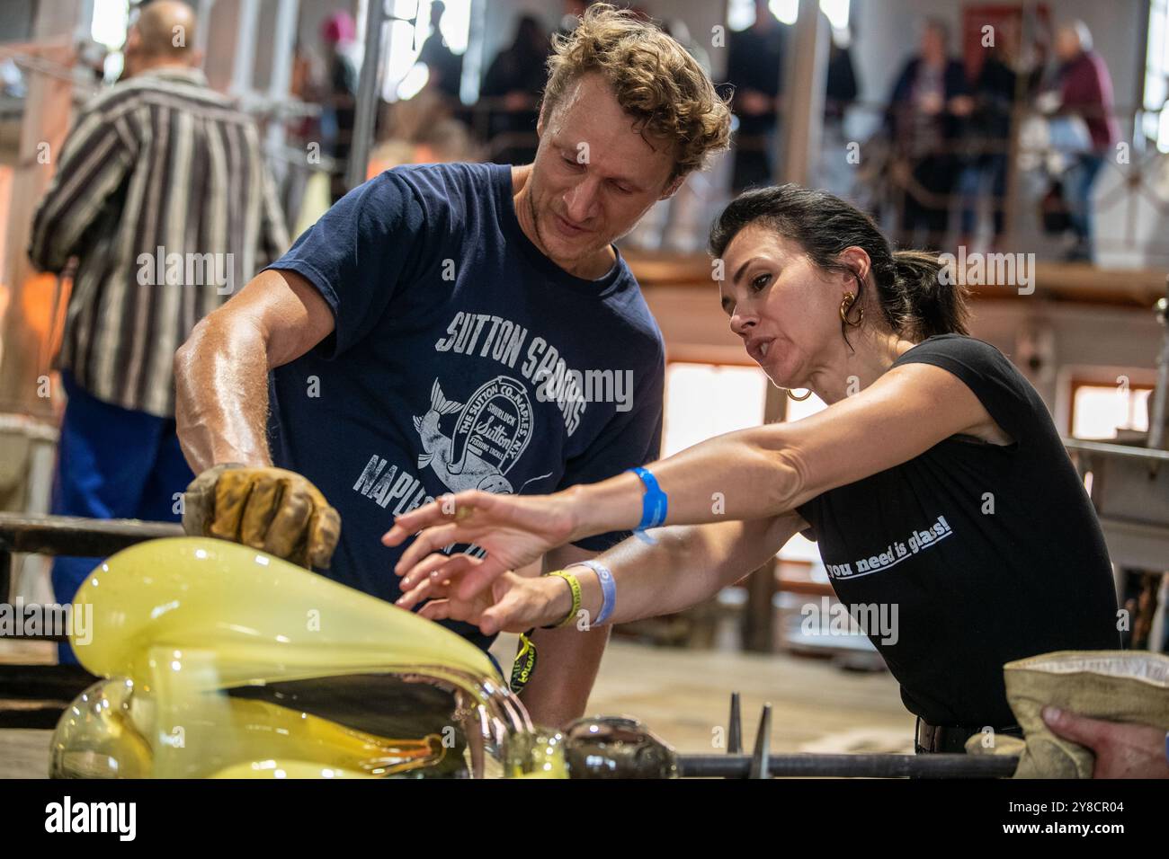 XV. International Glass Symposium (IGS) in Novy Bor, Czech Republic, October 4, 2024. From left ...