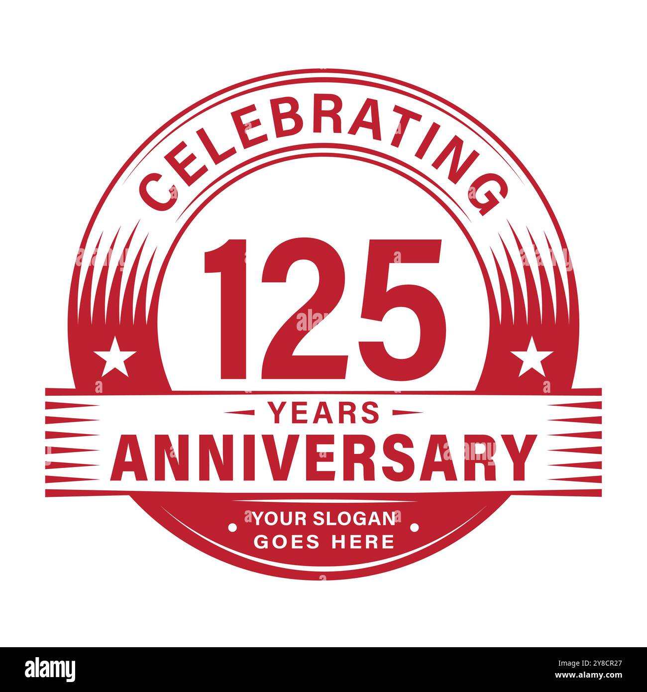125 years anniversary celebration design template. 125th logo vector ...