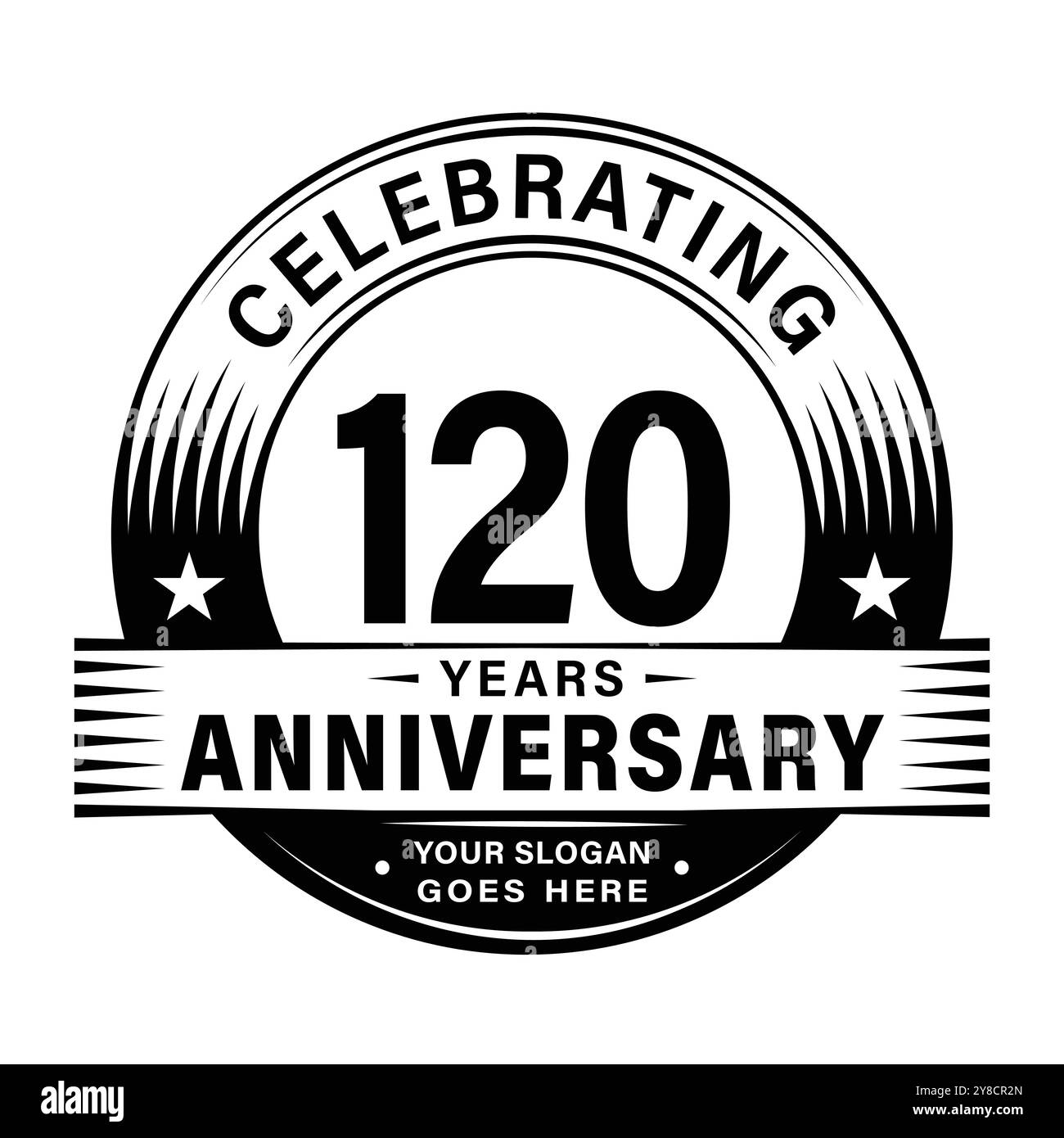 120 years anniversary celebration design template. 120th logo vector ...