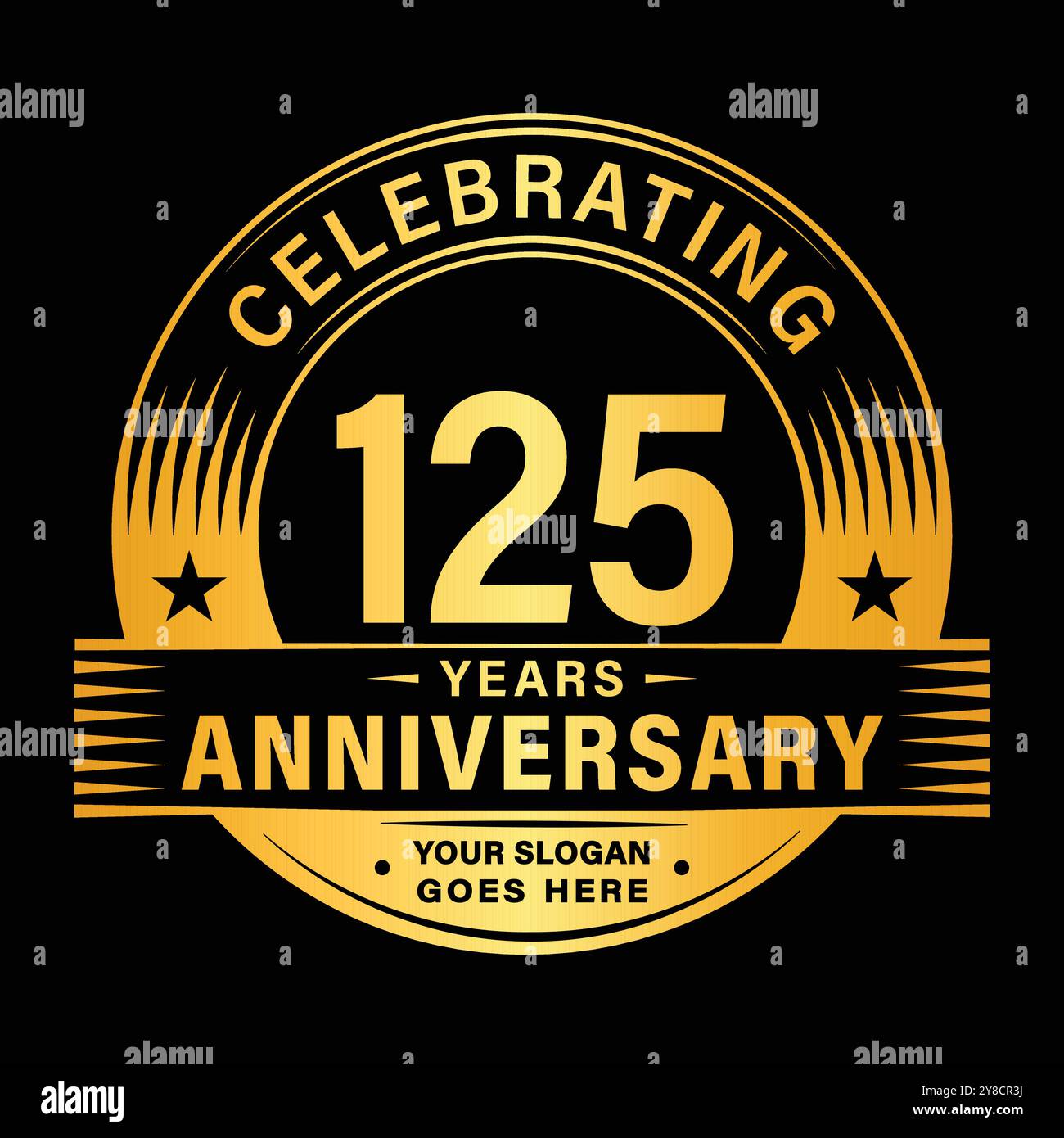 125 years anniversary celebration design template. 125th logo vector ...