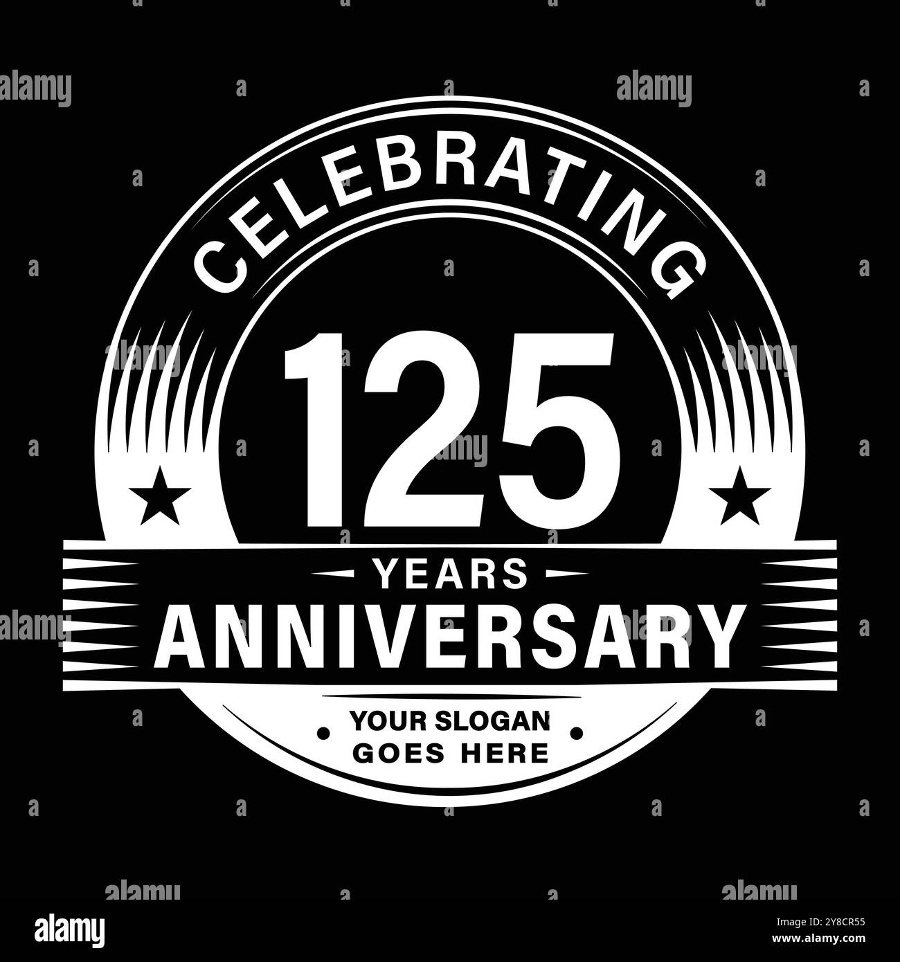 125 years anniversary celebration design template. 125th logo vector ...