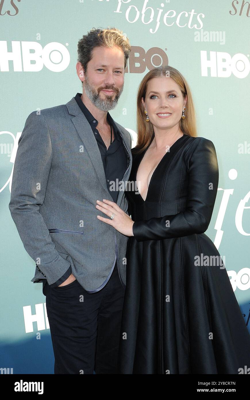 Amy Adams and Darren Le Gallo at the Los Angeles premiere of HBO's ...