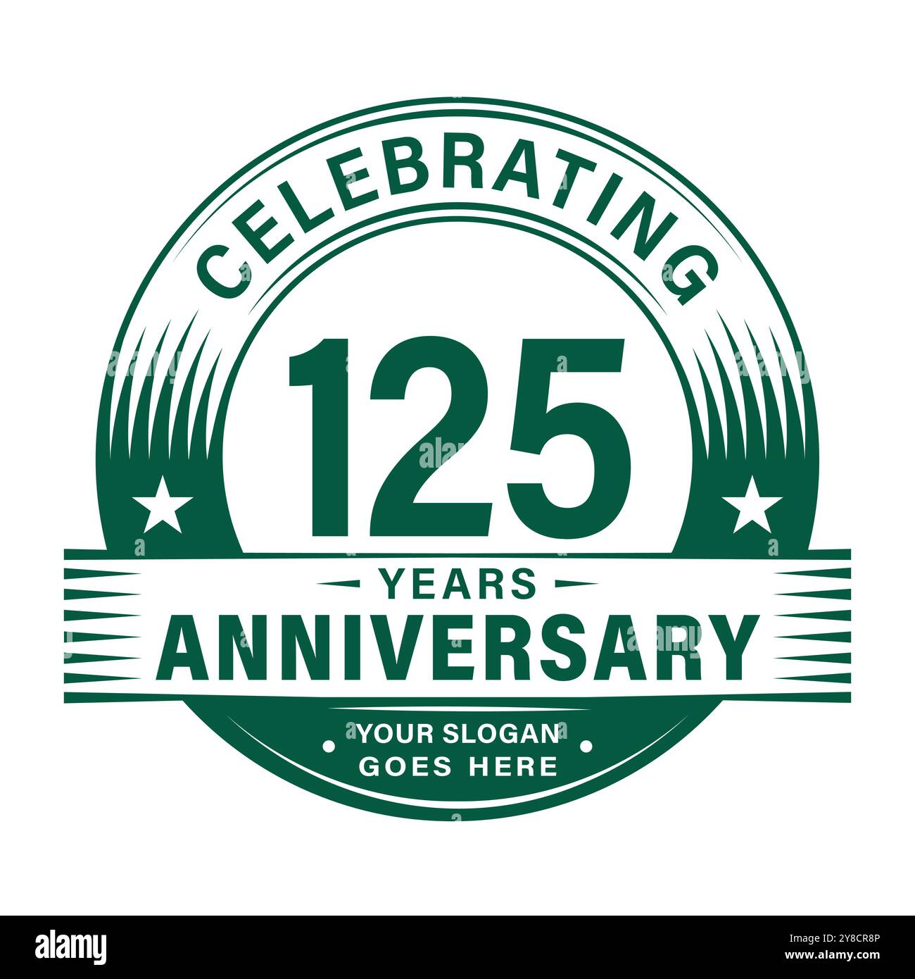 125 years anniversary celebration design template. 125th logo vector ...