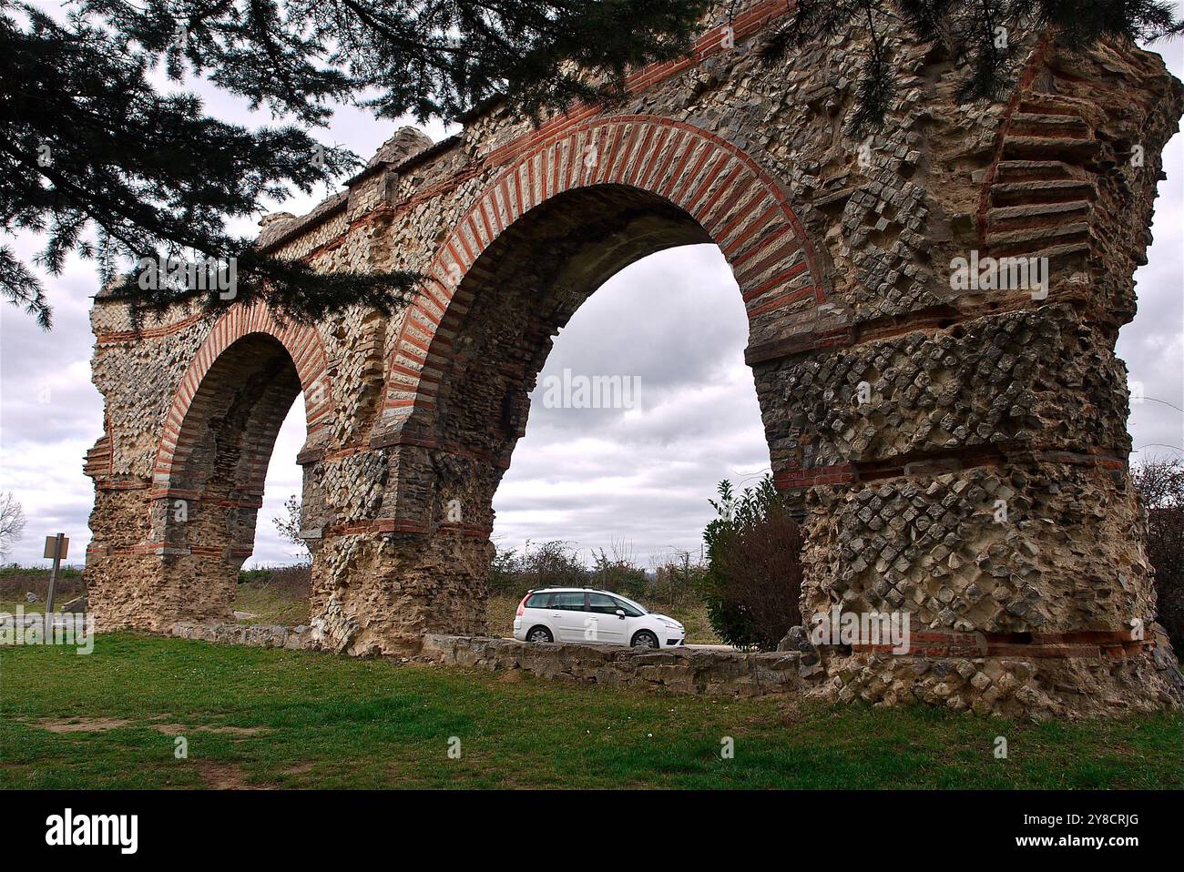 Roman ruins in Lyon area, Rhone, AURA region, France Stock Photo - Alamy