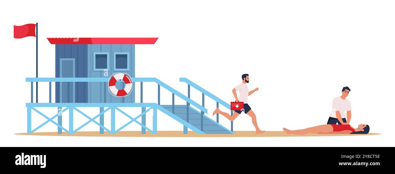 Beach lifeguard performs indirect heart massage to drowning woman ...