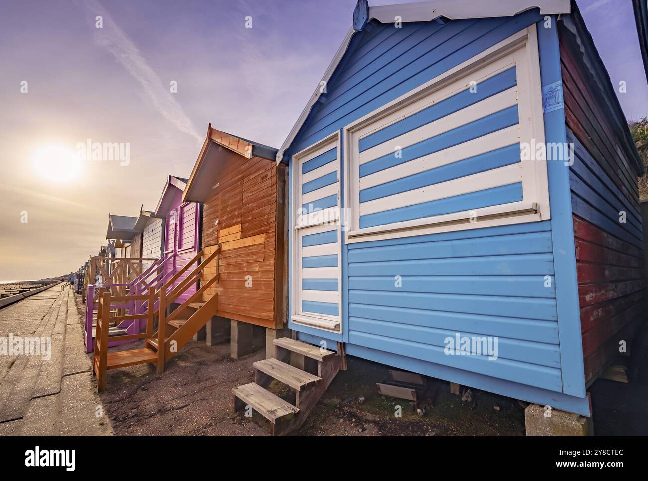 Colorful beach huts Stock Photo - Alamy