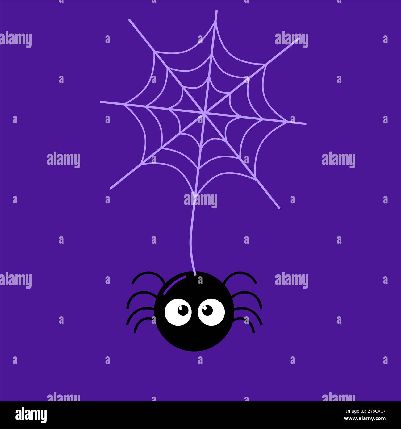 Halloween web with spider background for party. Isolated objects on a ...