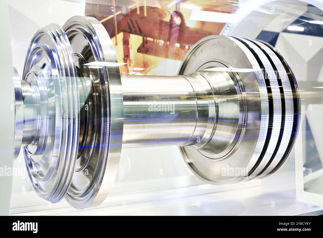 Gas turbine engine rotor at the exhibition stand Stock Photo - Alamy