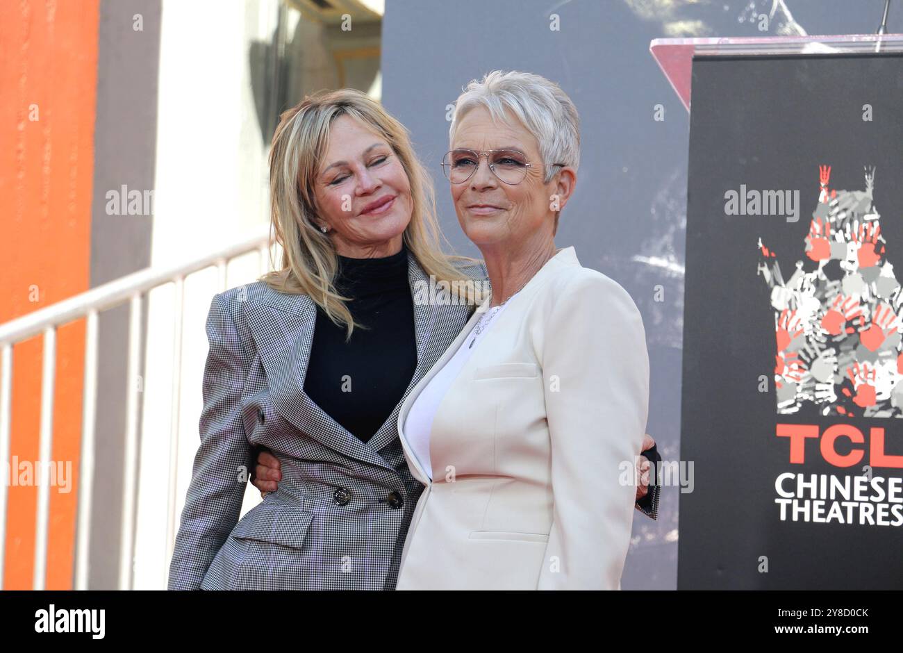Melanie Griffith and Jamie Lee Curtis at Jamie Lee Curtis hand and ...