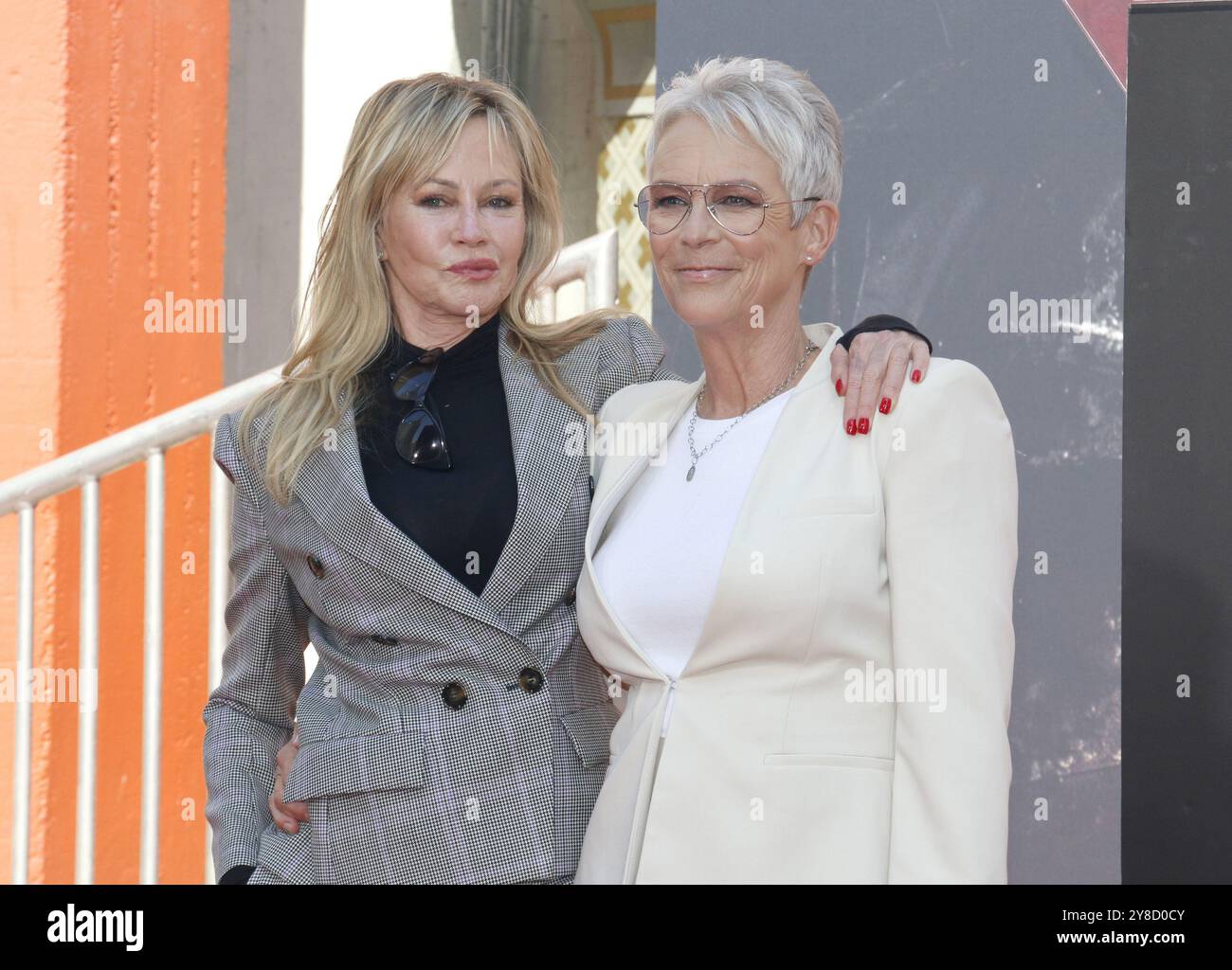Melanie Griffith and Jamie Lee Curtis at Jamie Lee Curtis hand and ...