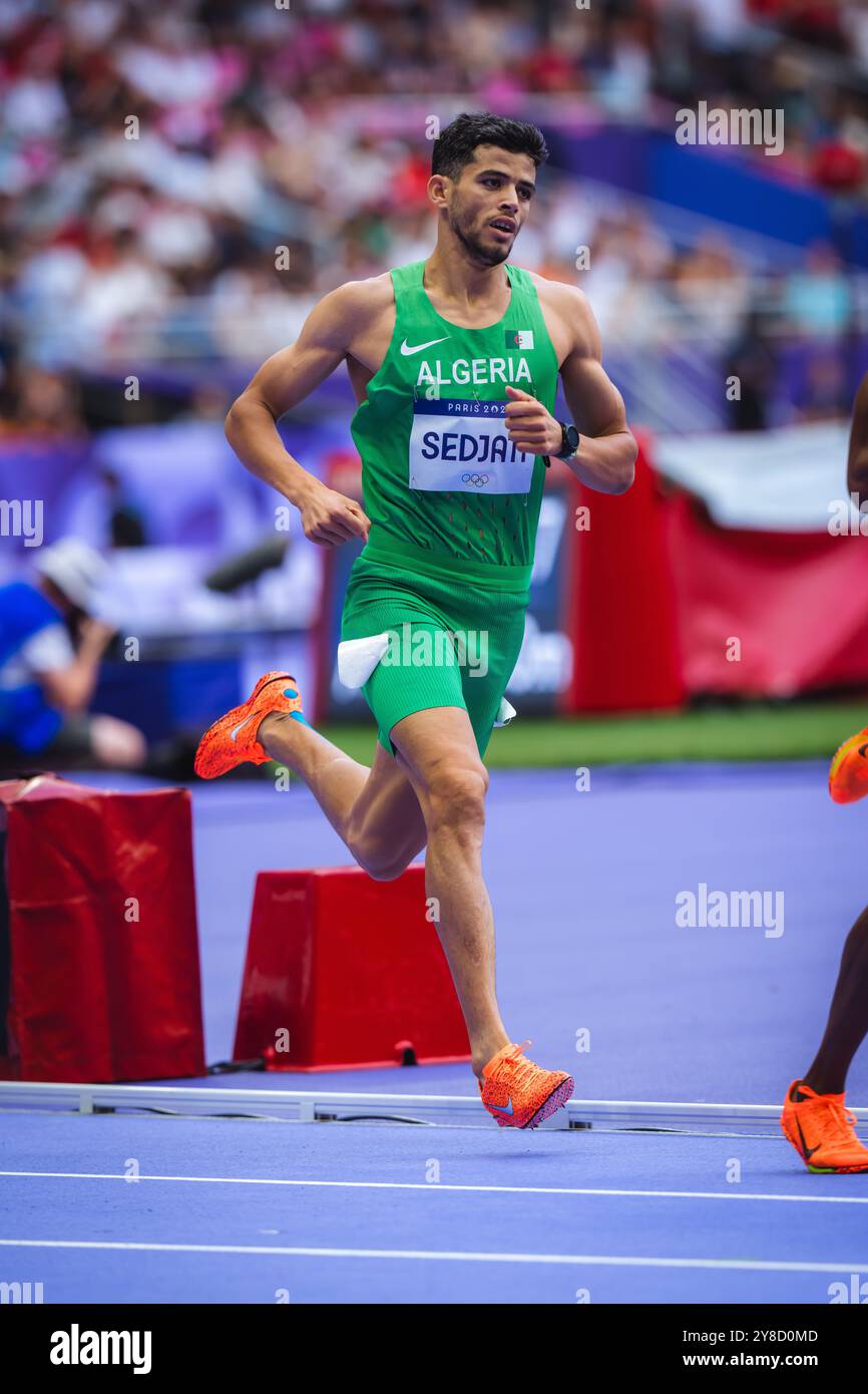 Yamel Sedyati participating in the 800 meters at the Paris 2024 Olympic ...