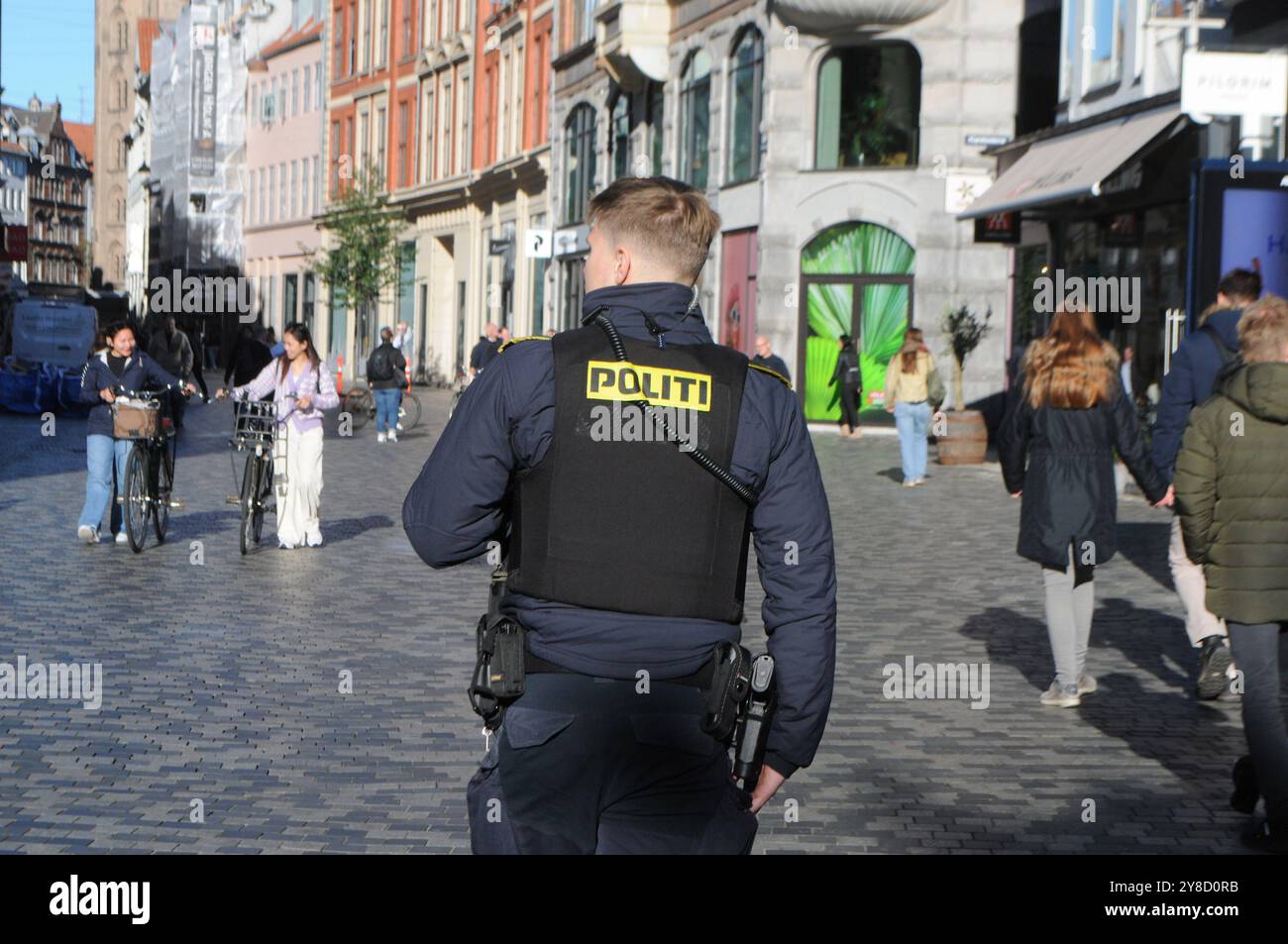 Copenhagen/ DenmarK/ 04 October 2024/ Danish police officers in capital ...