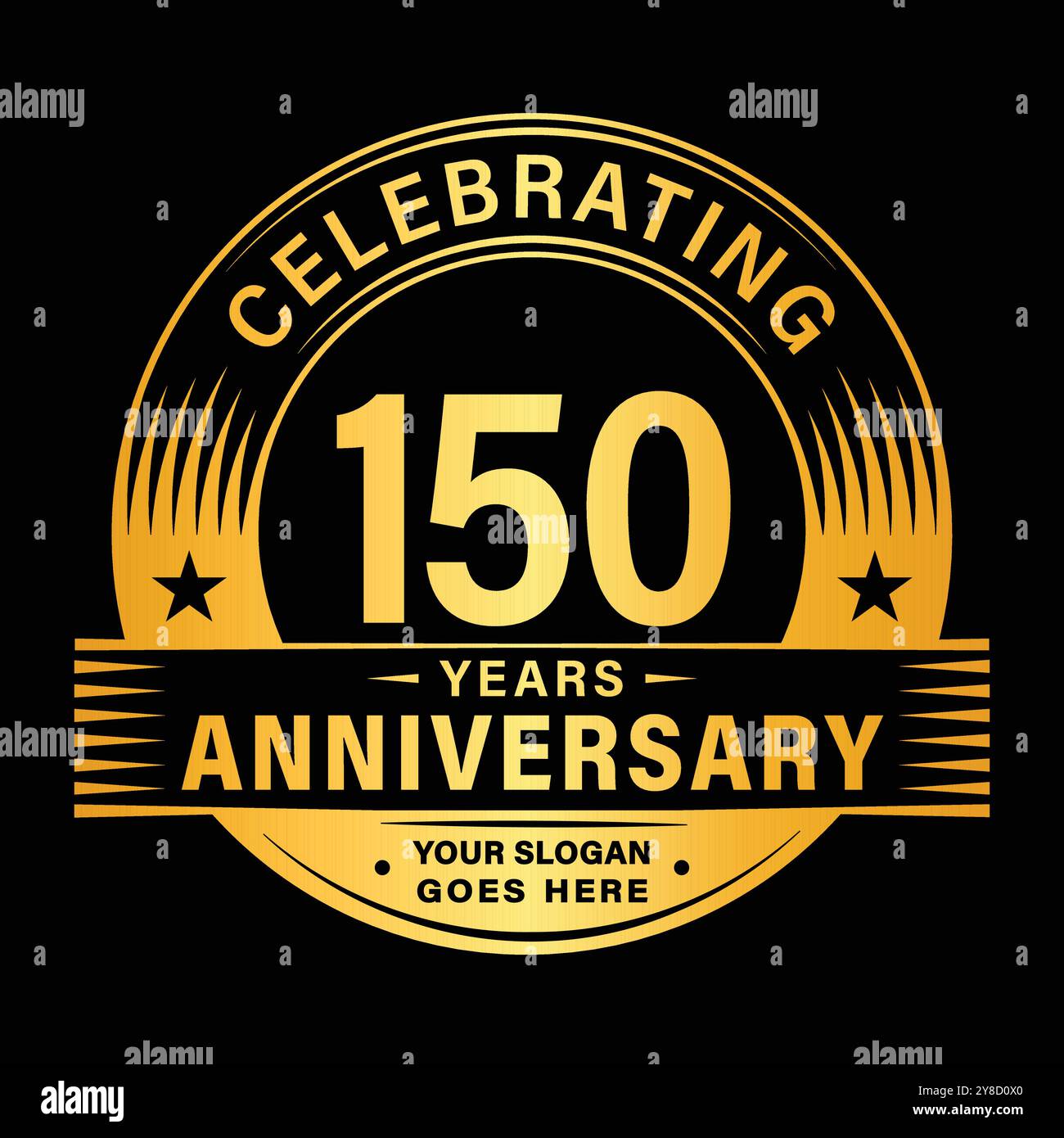 150 years anniversary celebration design template. 150th logo vector ...