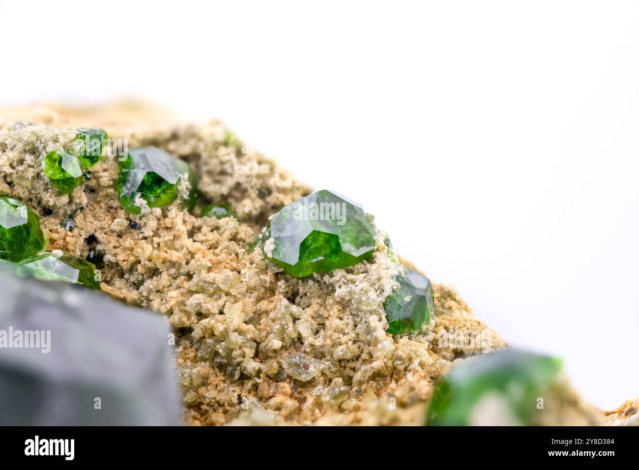 Demantoid, green andradite garnet. Specimen from Takab, West Azerbaijan ...