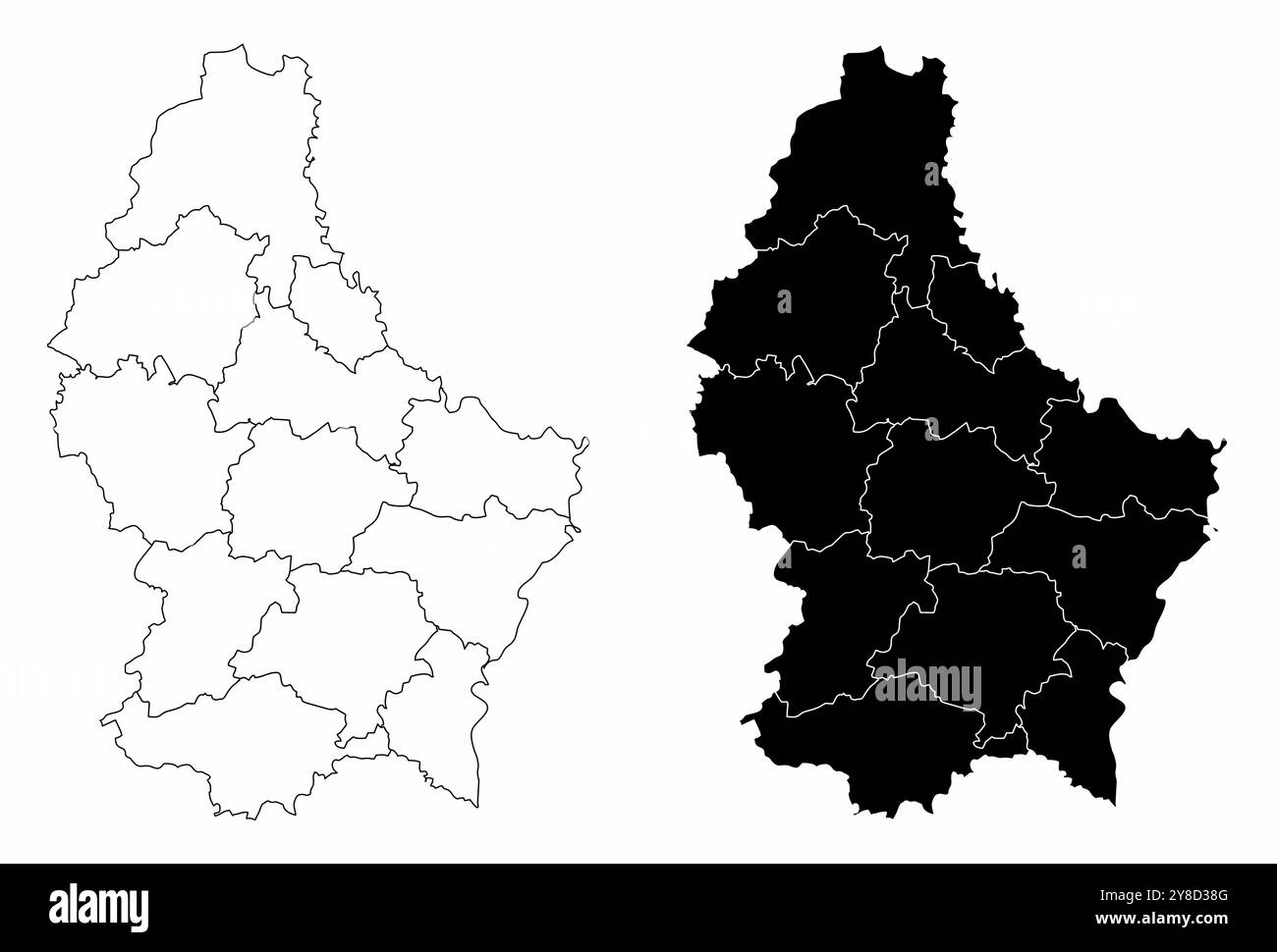 Blank luxembourg map hi-res stock photography and images - Alamy