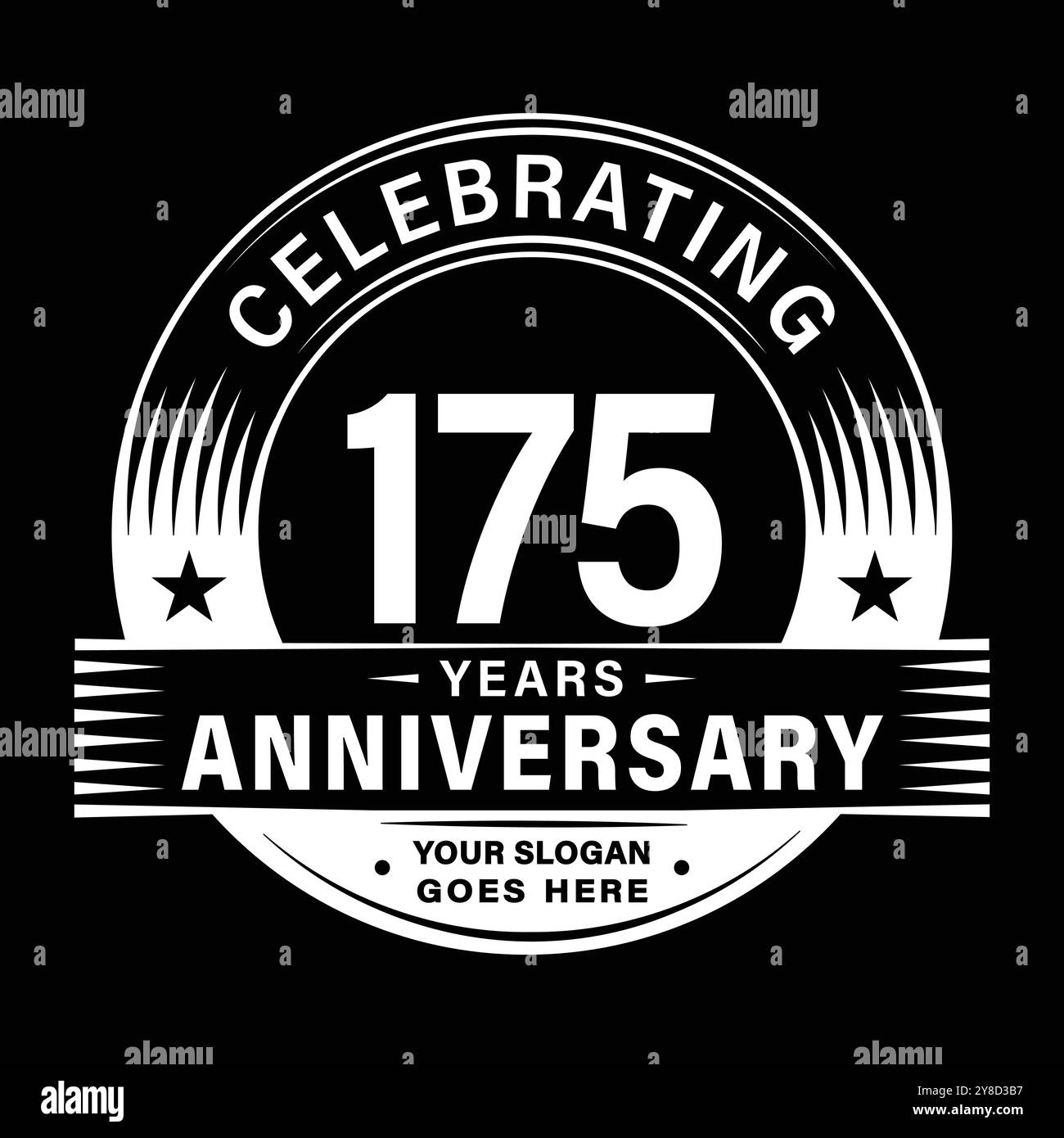175 years anniversary celebration design template. 175th logo vector ...