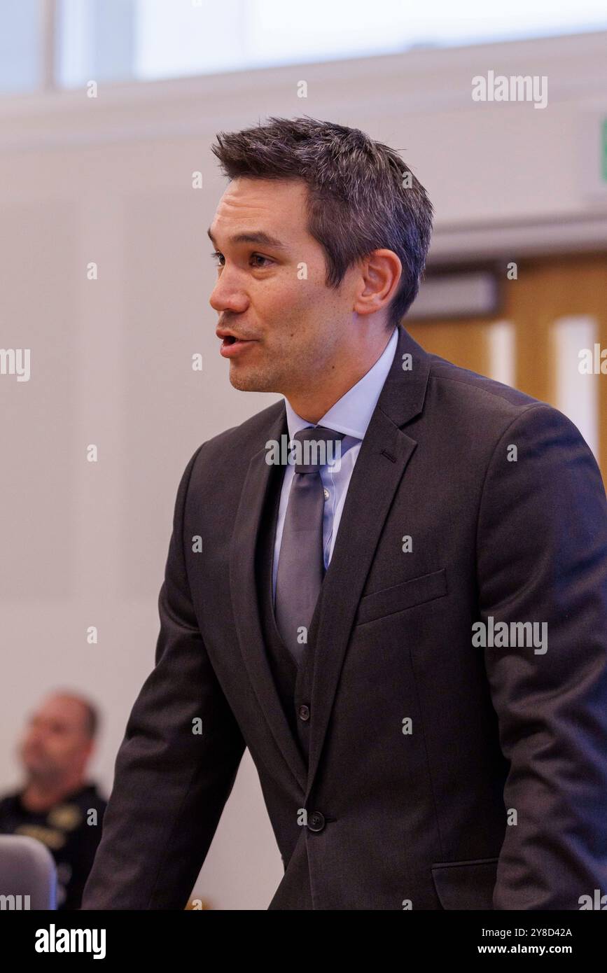 Portland, USA. 03rd Oct, 2024. Assistant District Attorney Todd Jackson ...