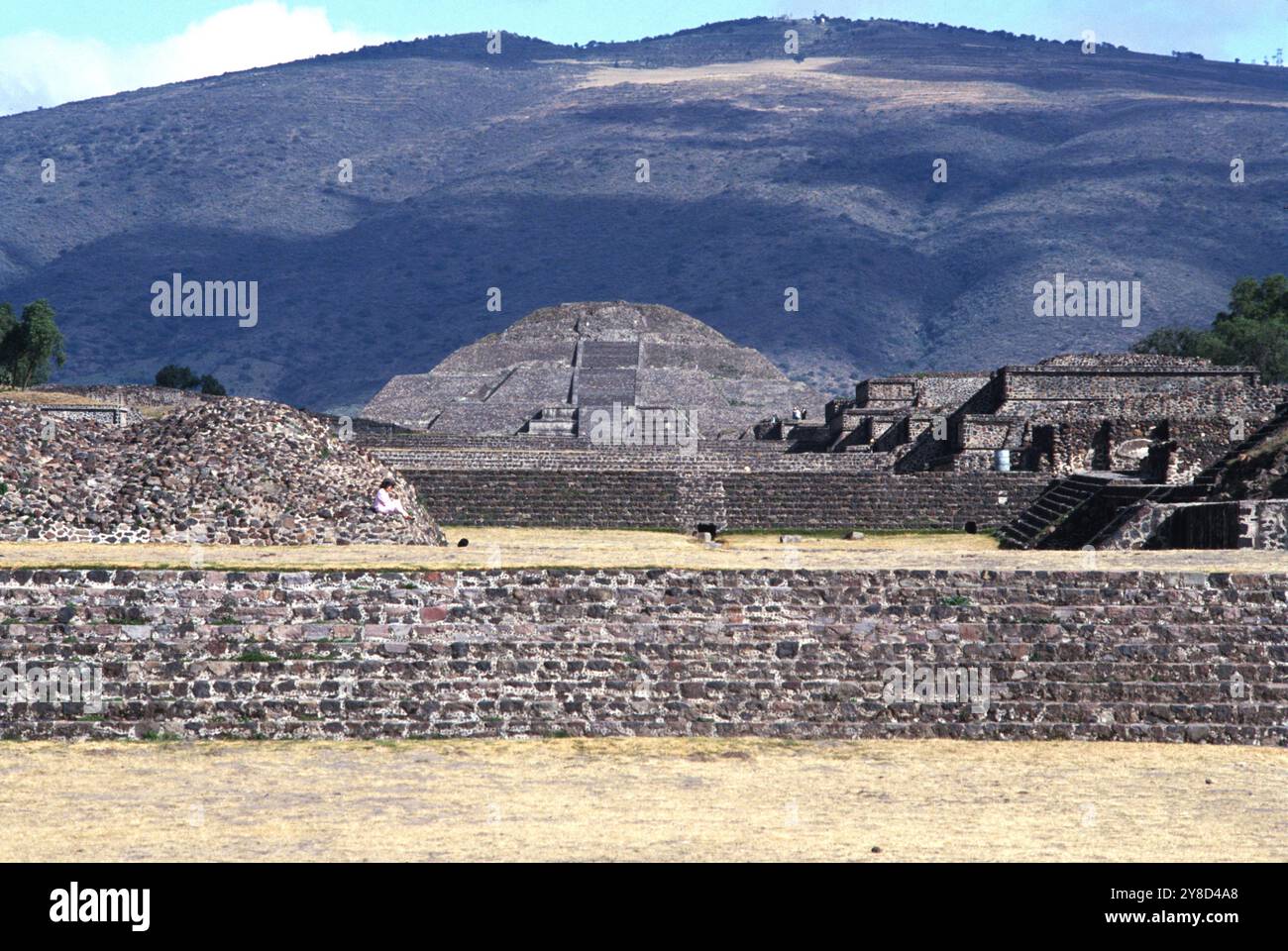 Looking up the street of the Dead toward the Temple of the Moon ...
