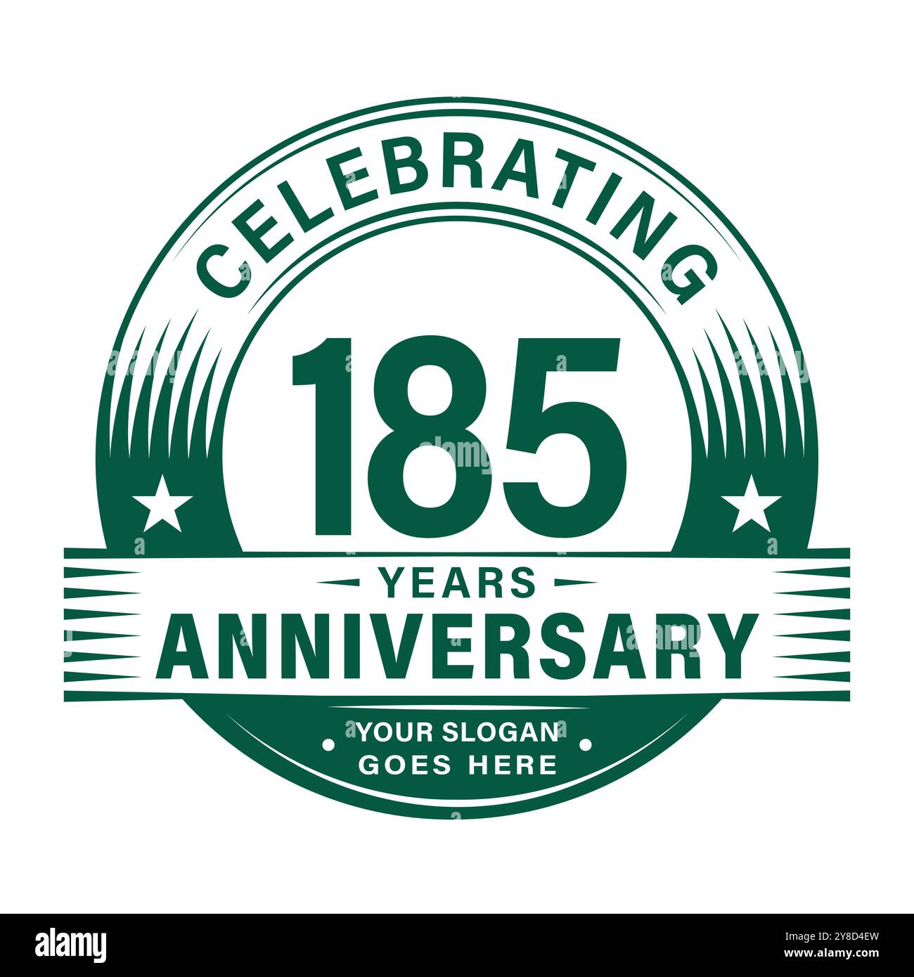 185 years anniversary celebration design template. 185th logo vector ...