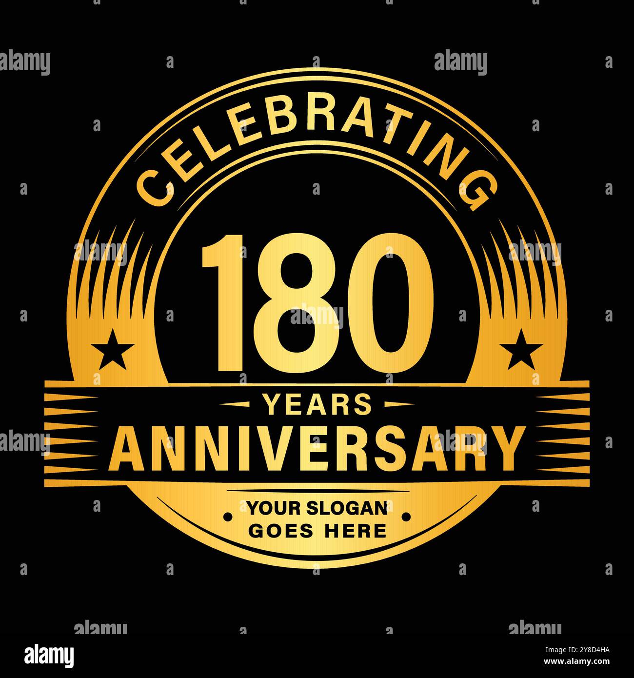 180 years anniversary celebration design template. 180th logo vector ...