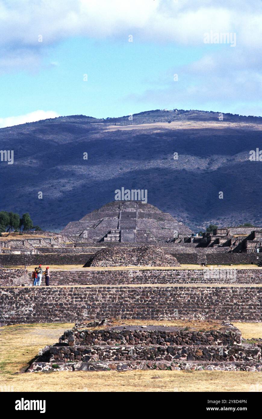 Looking up the street of the Dead toward the Temple of the Moon ...
