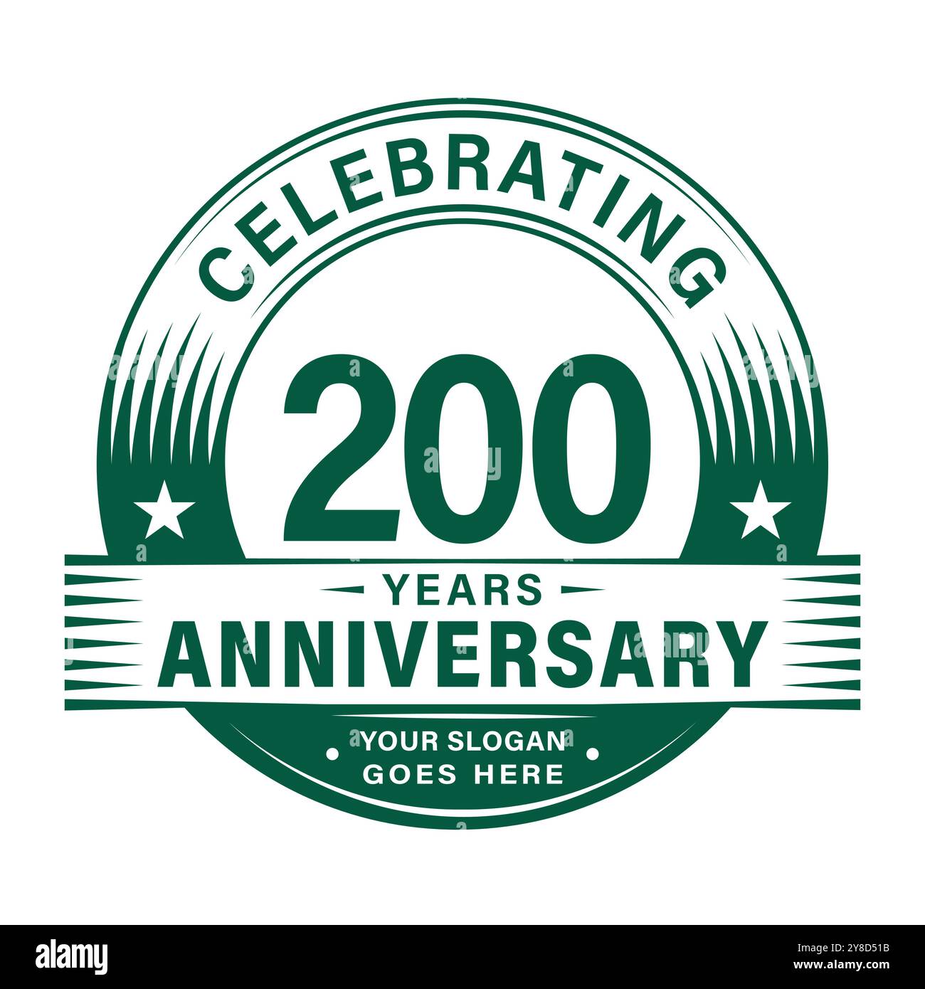 200 years anniversary celebration design template. 200th logo vector ...
