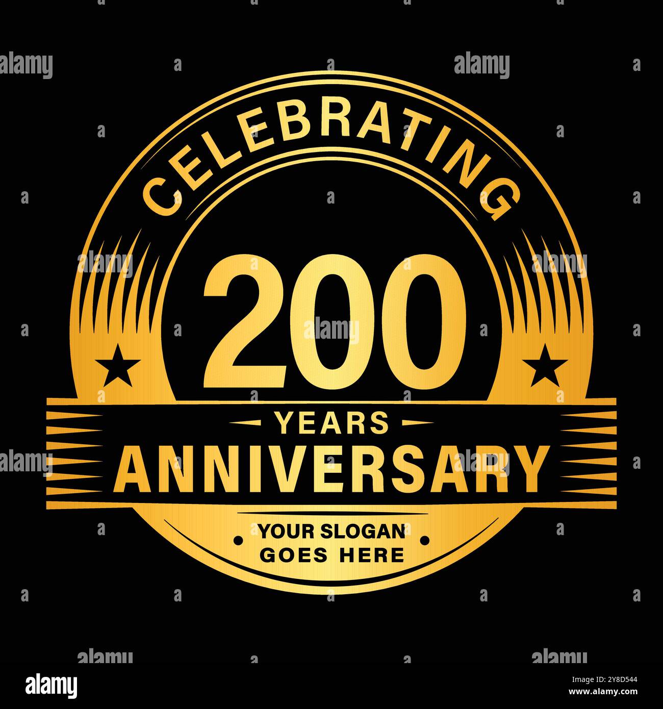 200 years anniversary celebration design template. 200th logo vector ...