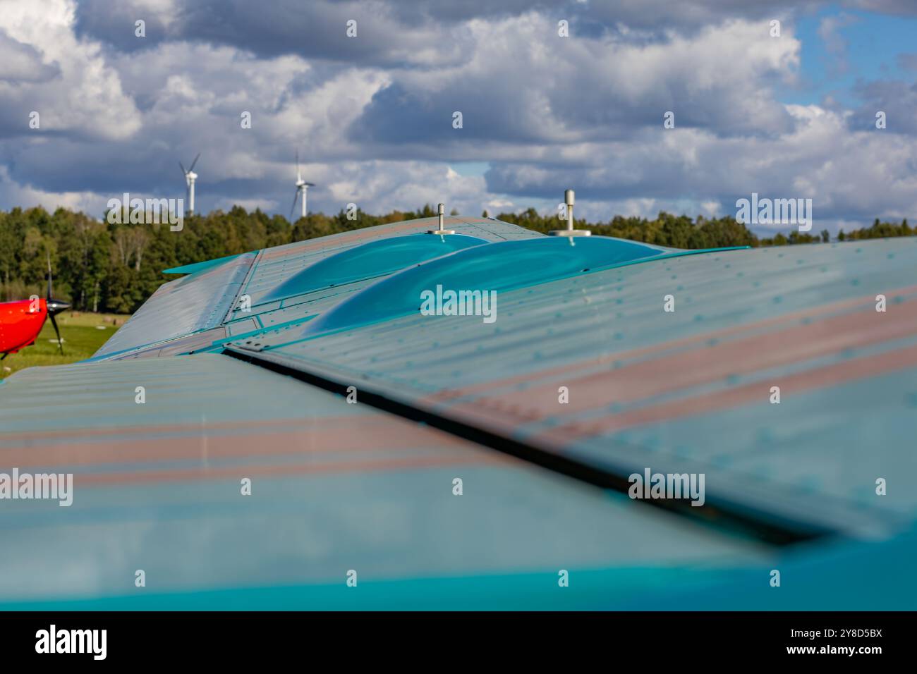 A display of low-flying planes over the airport, ultralight planes, and ...