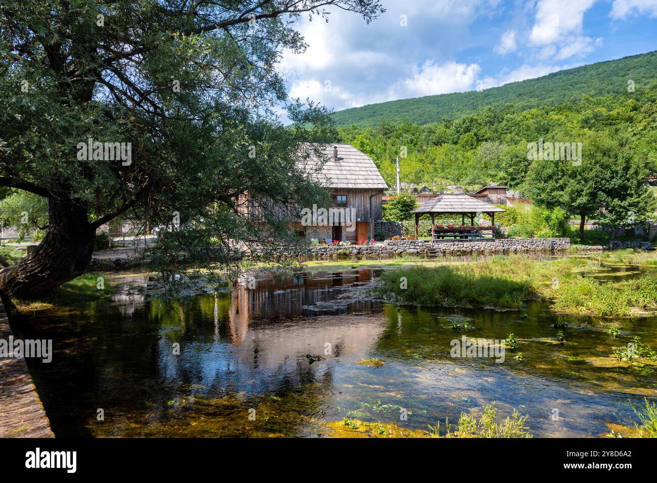 Sinac, Croatia-June 29th, 2024: Wonderful Majerovo Vrilo, old mill ...