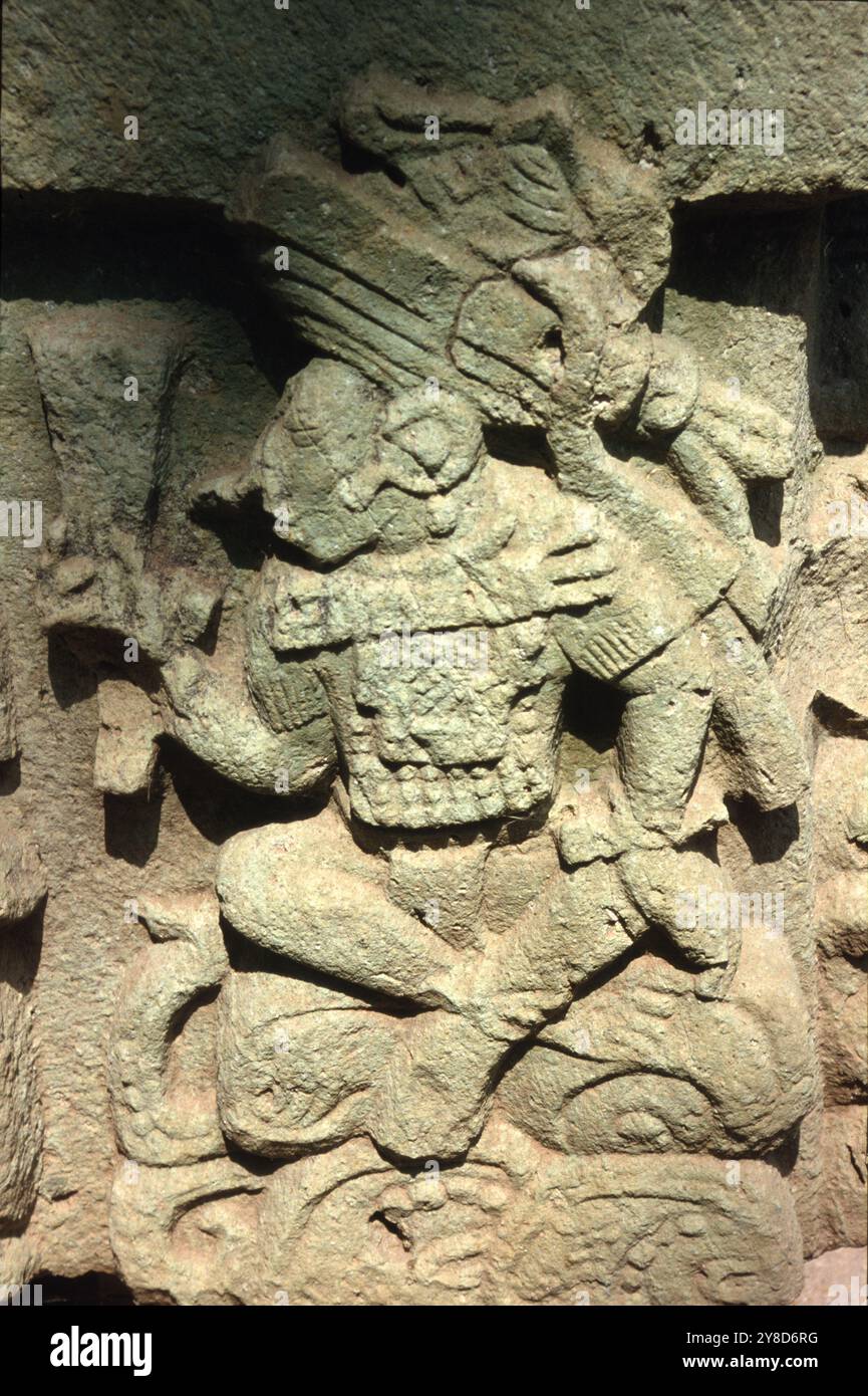 Late Classic carved stone, sculpture, and altars, Copan Maya ruins ...