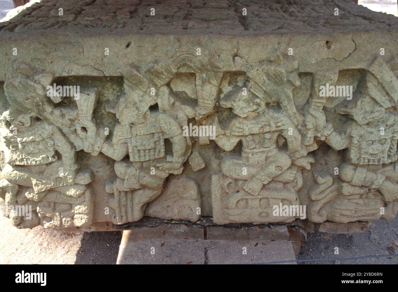 Late Classic carved stone, sculpture, and altars, Copan Maya ruins ...