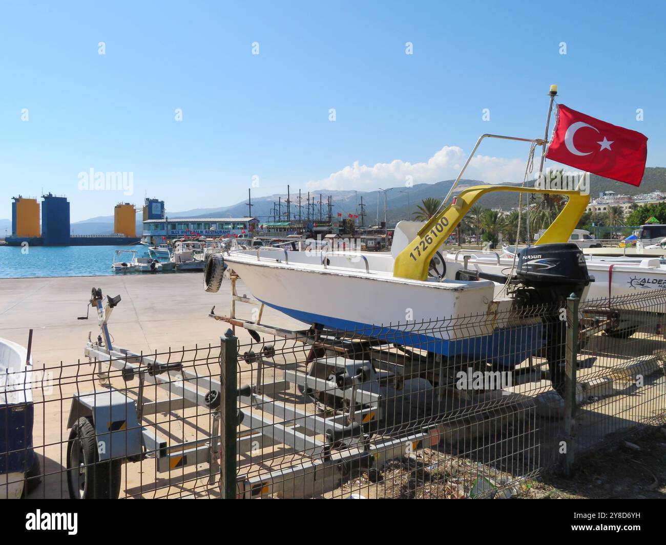 Tasucu, Turkey. 04th Oct, 2024. The touristic port of Ta?ucu, Turkey ...