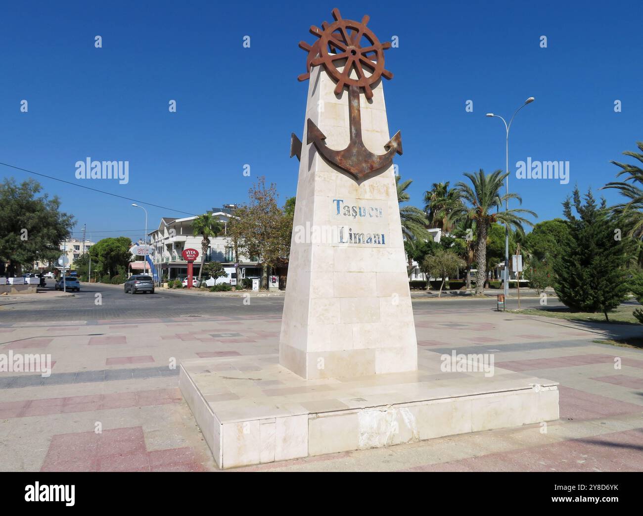 Tasucu, Turkey. 04th Oct, 2024. An anchor outside the port of Ta?ucu ...