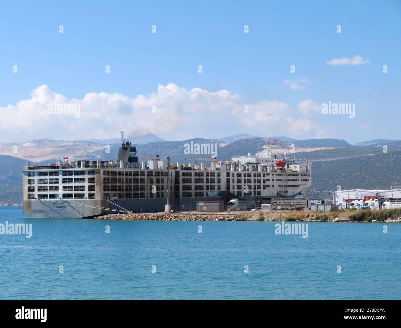 Tasucu, Turkey. 04th Oct, 2024. The entrance of the port, Ta?ucu ...
