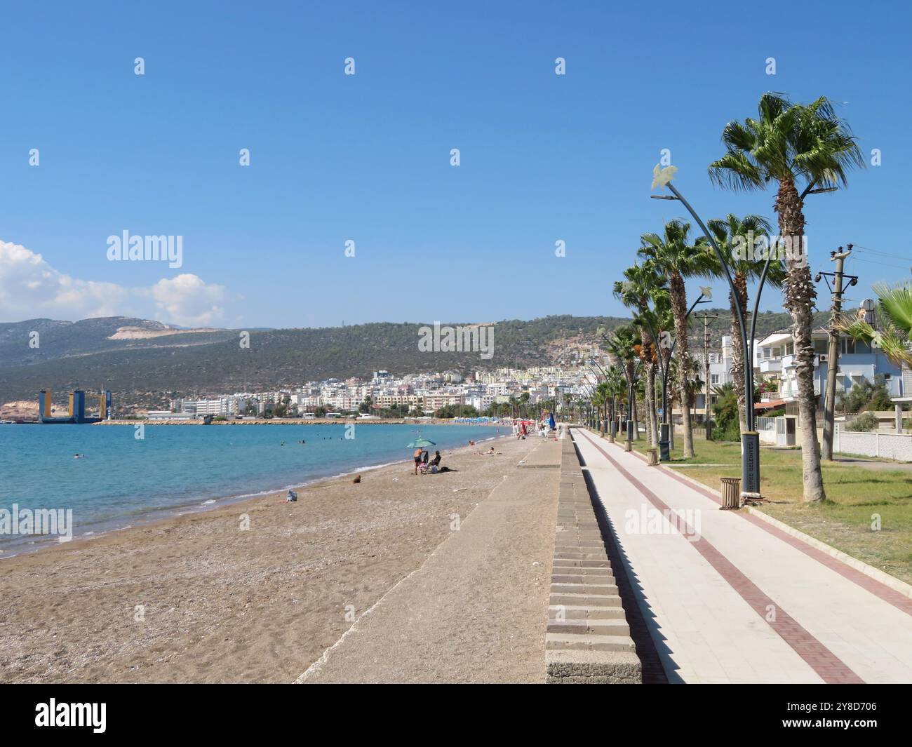 Tasucu, Turkey. 04th Oct, 2024. A shot of the beach of Ta?ucu, Turkey ...