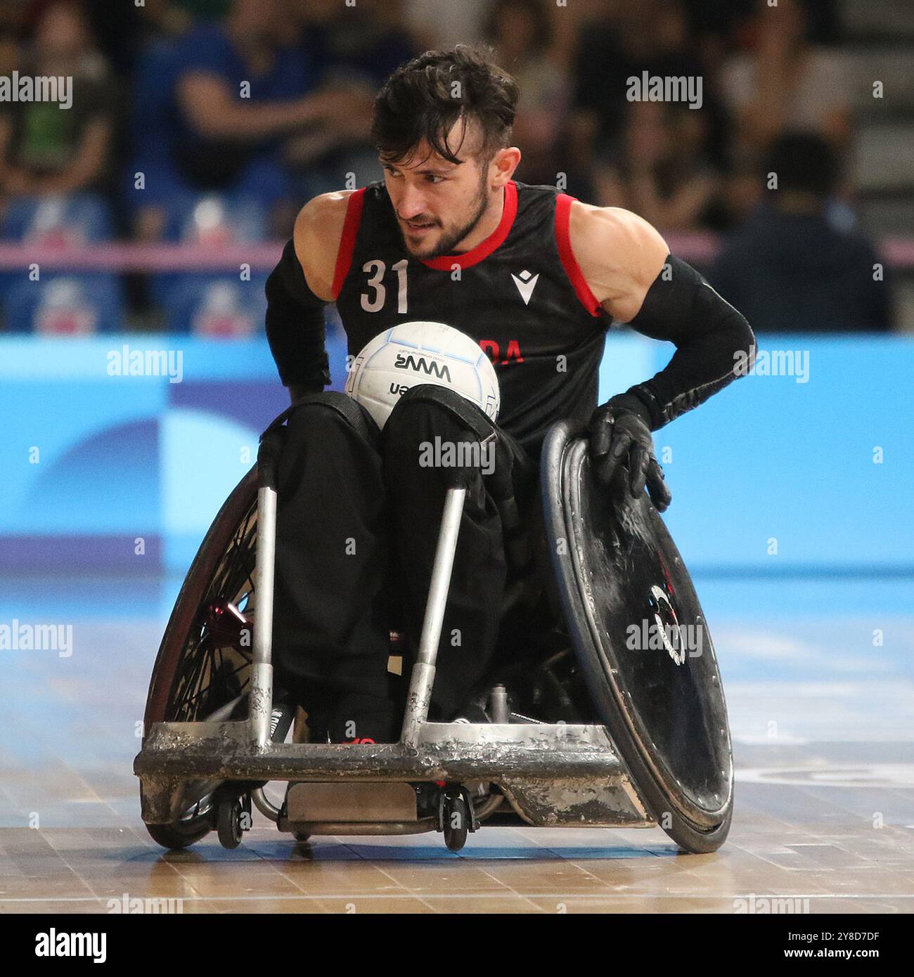 Matthew Matt Anthony DEBLY of Canada vs Denmark in the Wheelchair Rugby ...