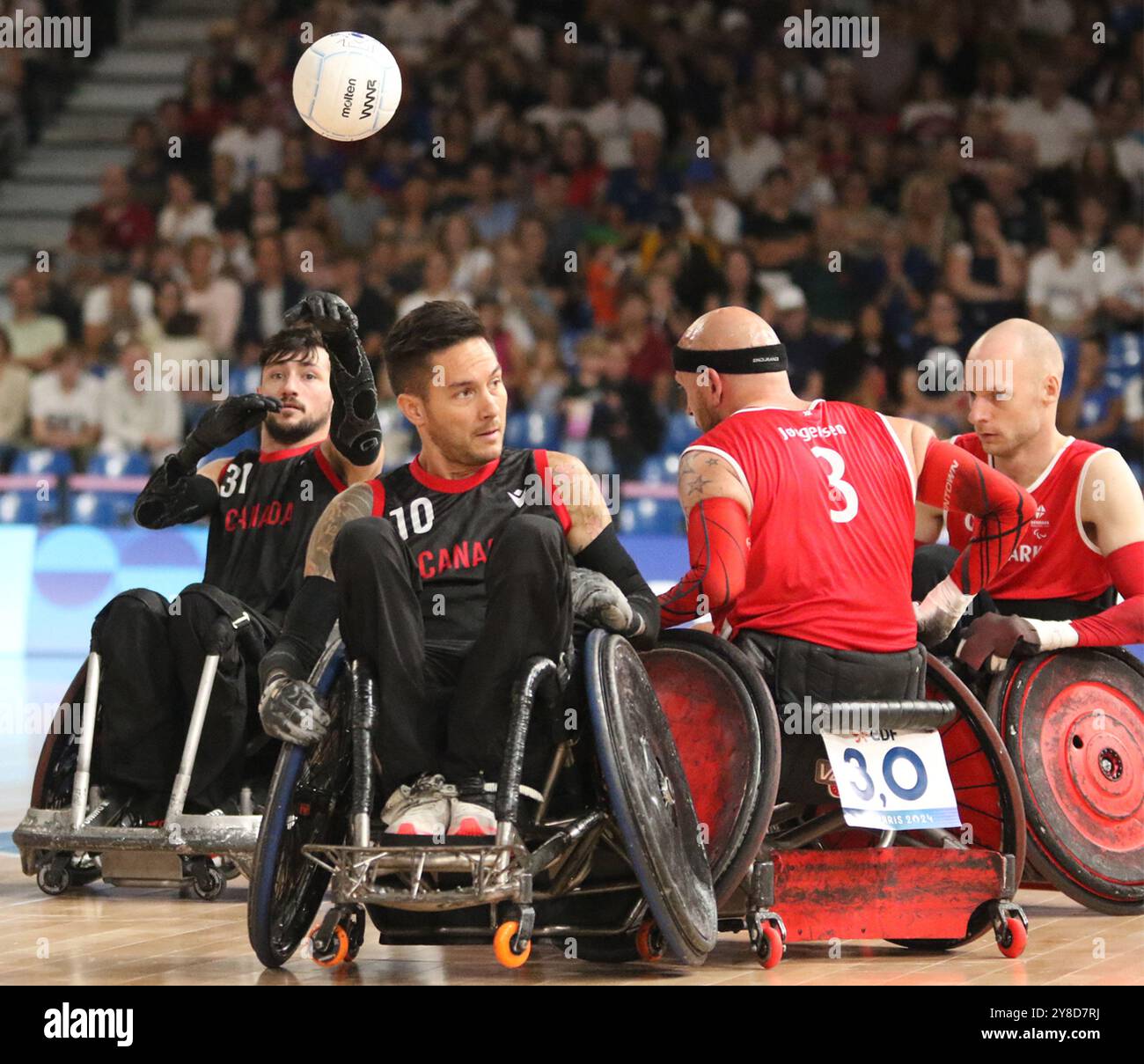 Matthew Matt Anthony DEBLY of Canada vs Denmark in the Wheelchair Rugby ...