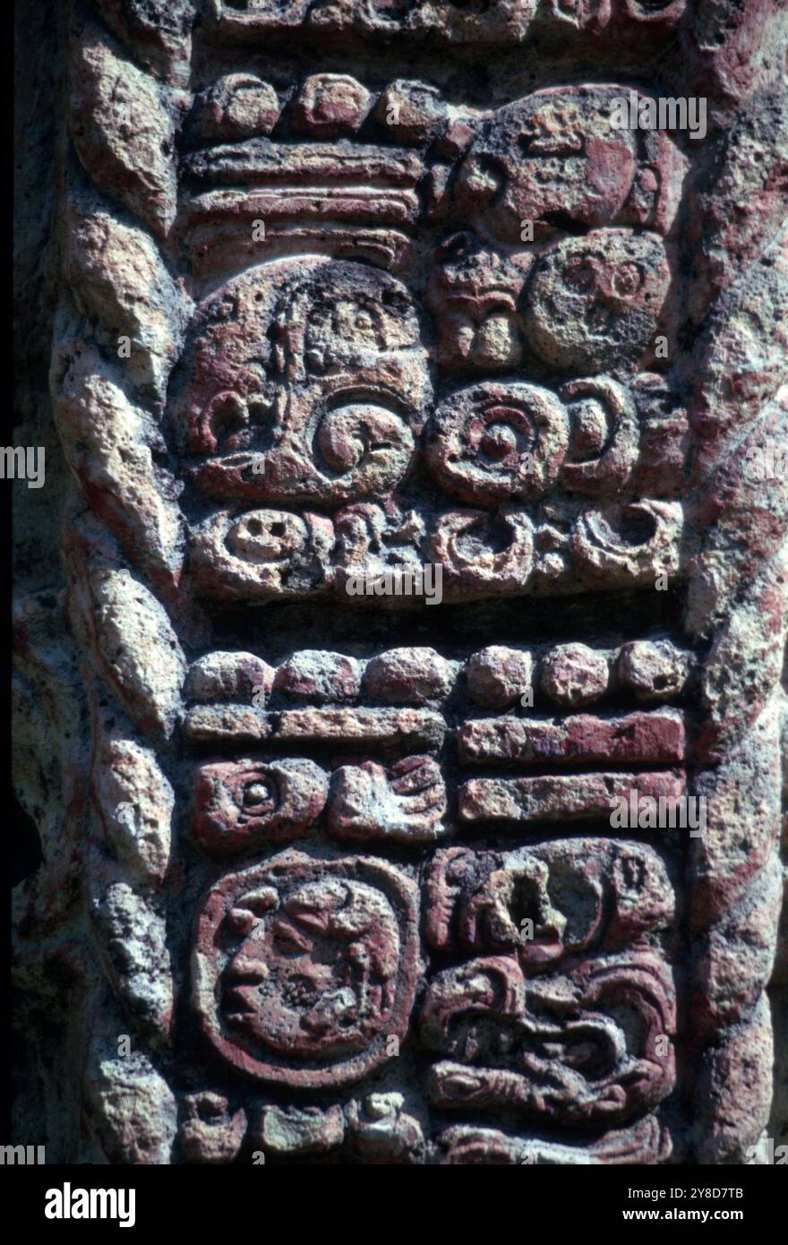 Late Classic carved stone, sculpture, and altars, Copan Maya ruins ...