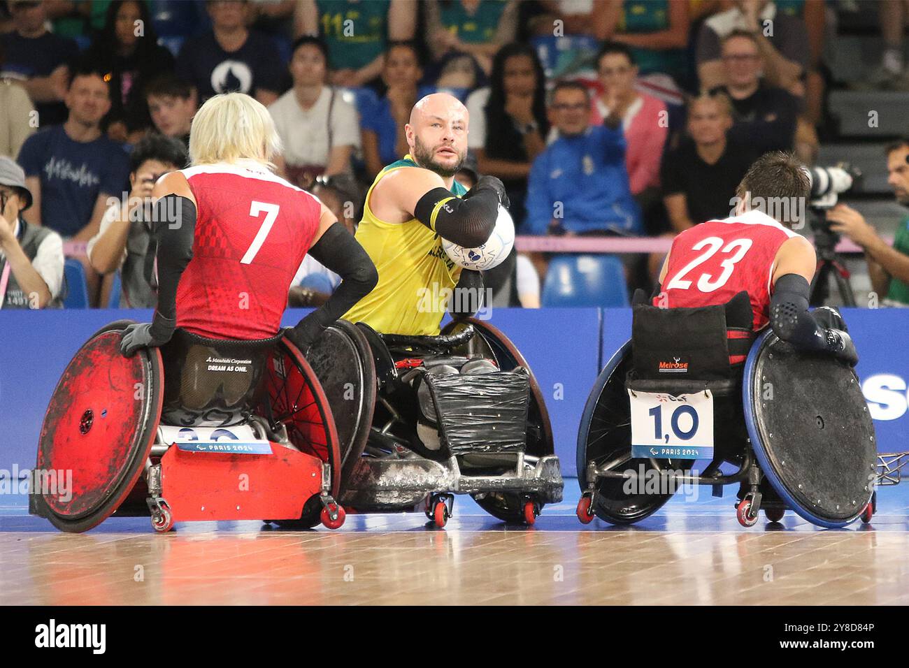 Chris BOND of Australia vs Japan in the Wheelchair Rugby - Open ...