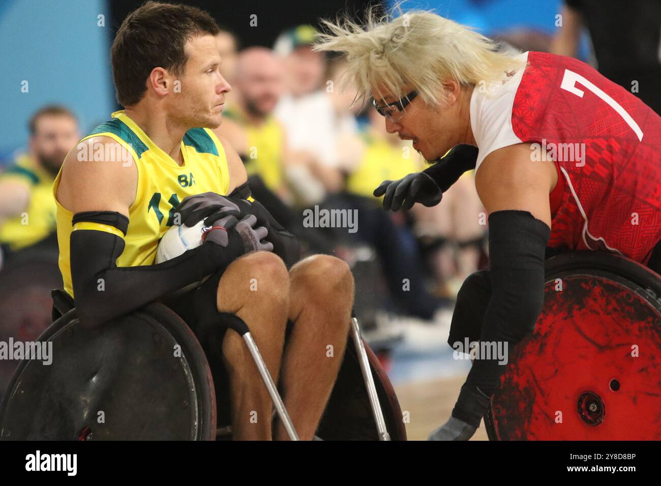 Andrew EDMONDSON of Australia vs Japan in the Wheelchair Rugby - Open ...