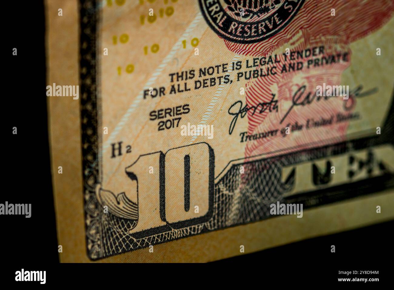 USD money banknotes, detail photo of US dollars. United States of ...
