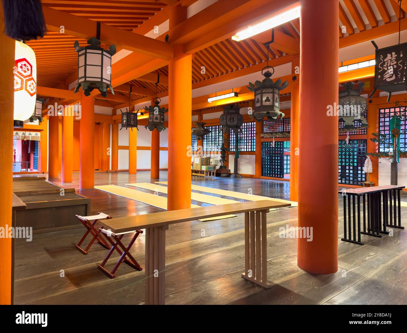 Itsukushima Shrine Building interior at Miyajima island Hiroshima ...