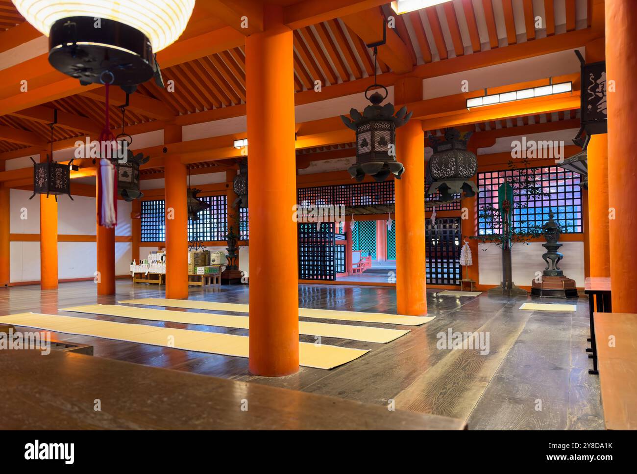 Itsukushima Shrine Building interior at Miyajima island Hiroshima ...