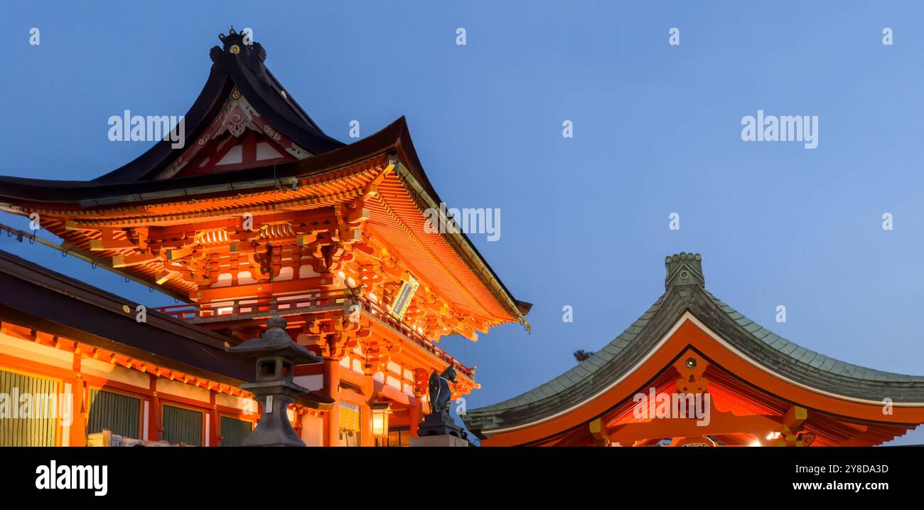 Fushimi Inari Taisha shrine buildings in Kyoto, Japan, Asia ...