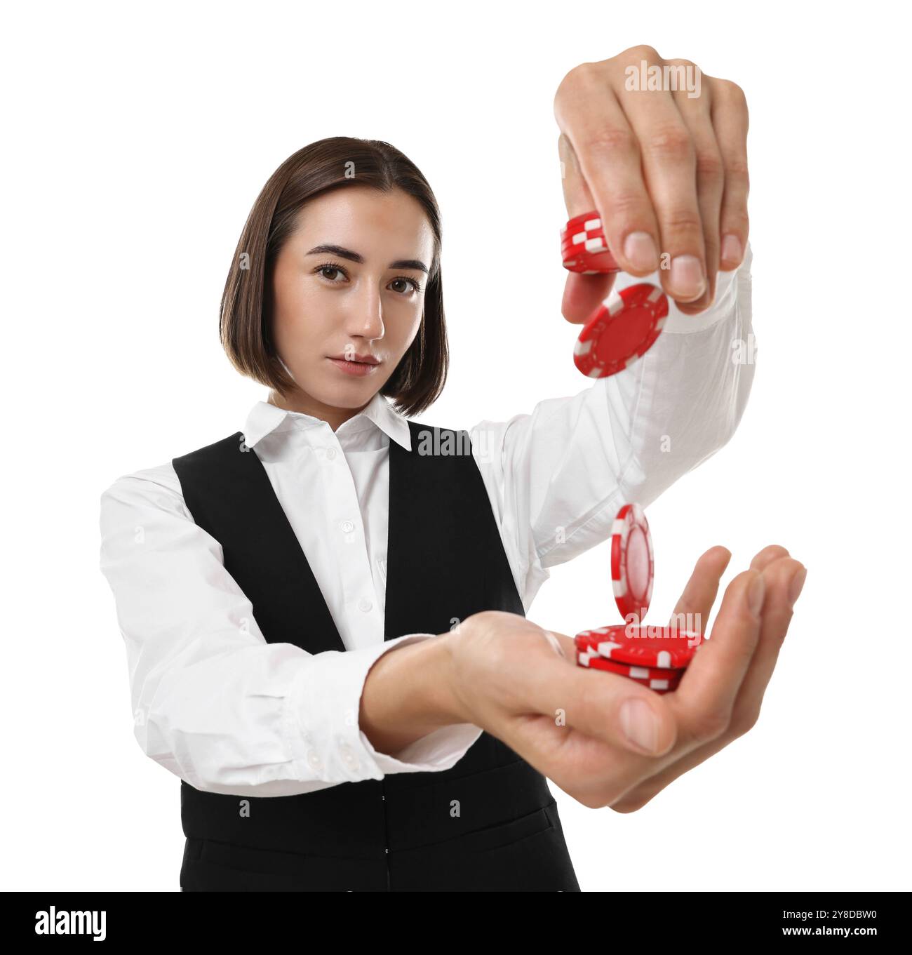 Croupier female hi-res stock photography and images - Alamy