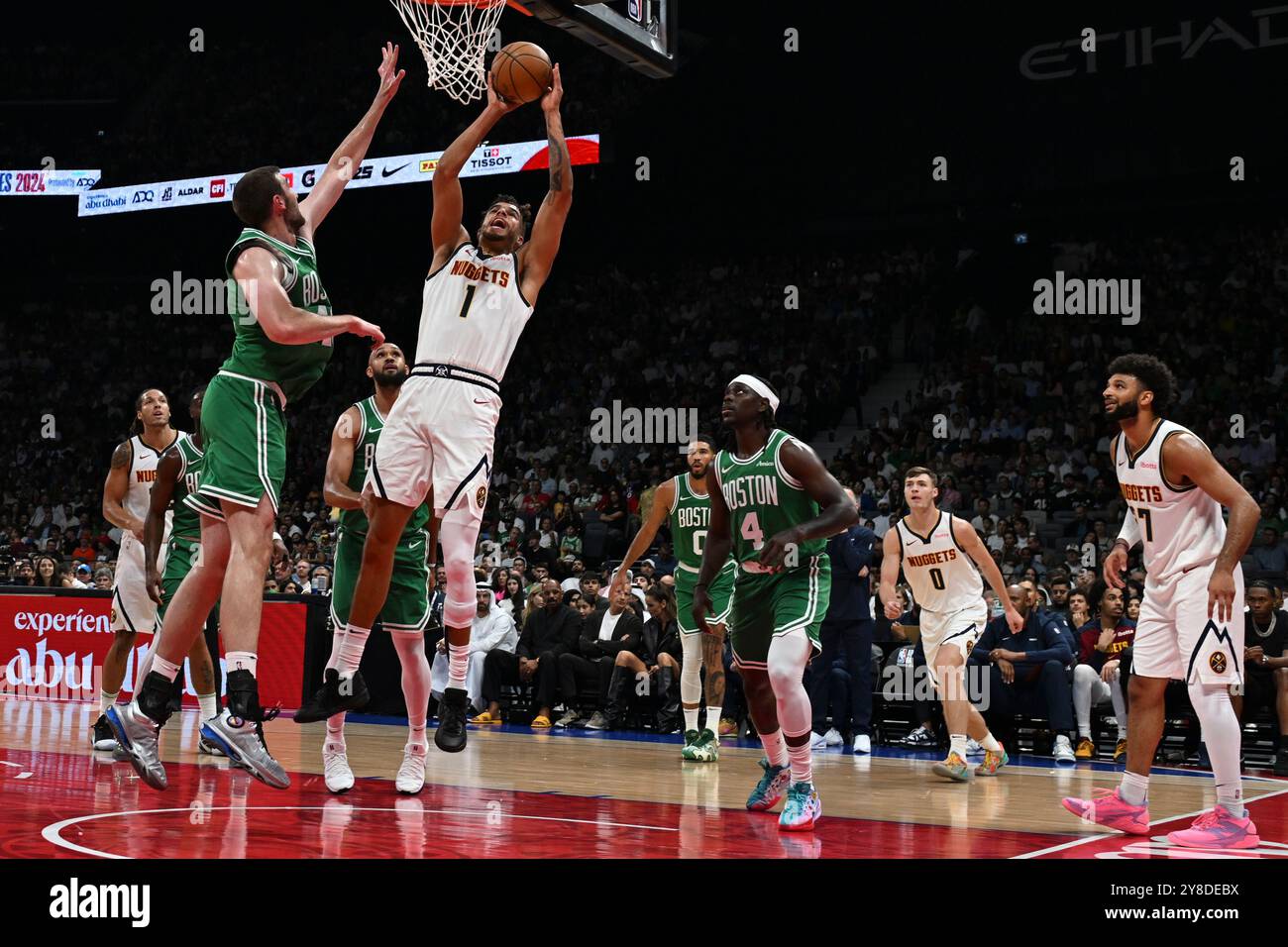 Denver Nuggets Michael Porter Jr. scores during a preseason game ...