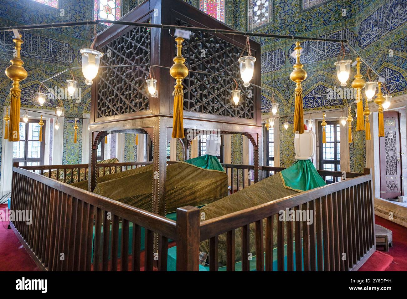 Istanbul, Turkey - September 25, 2024: Sehzade Mehmet Mausoleum inside ...