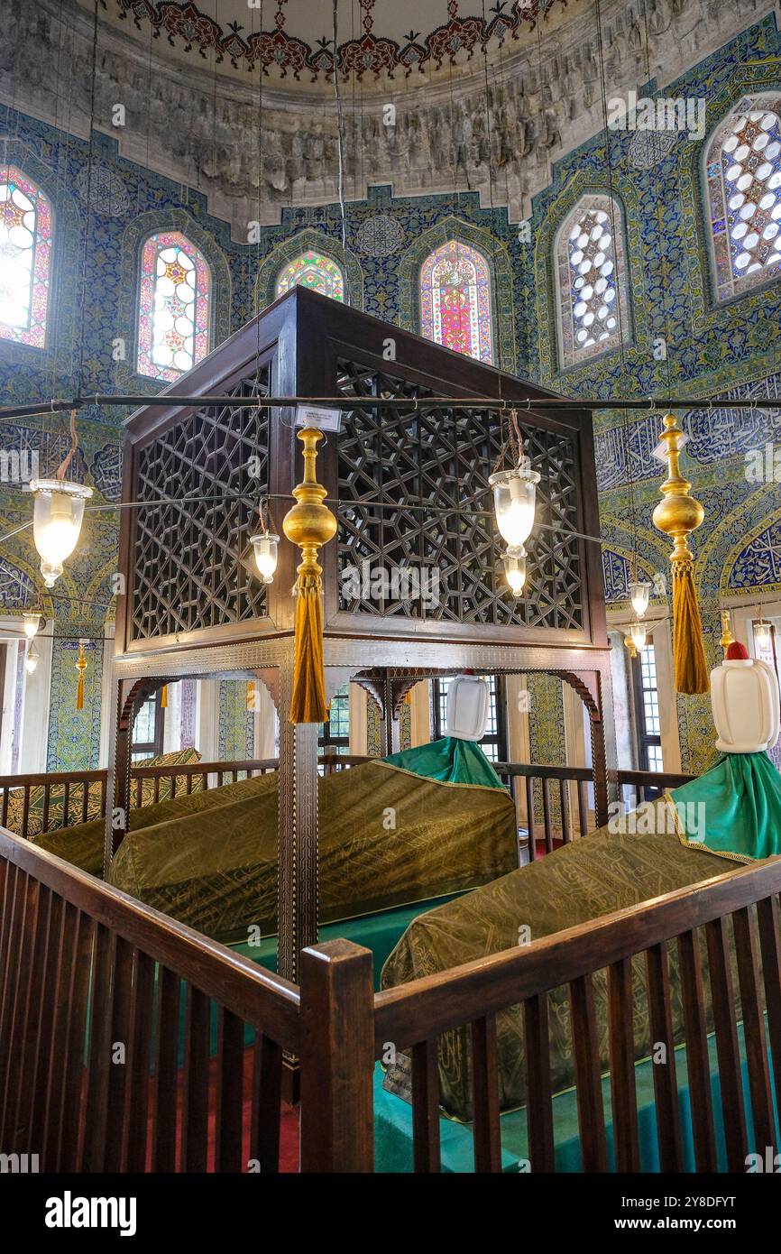 Istanbul, Turkey - September 25, 2024: Sehzade Mehmet Mausoleum inside ...