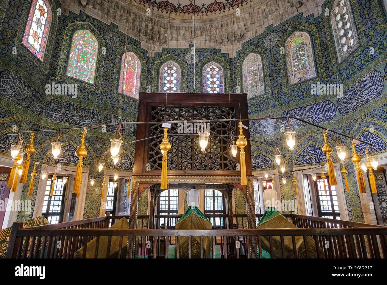 Istanbul, Turkey - September 25, 2024: Sehzade Mehmet Mausoleum inside ...